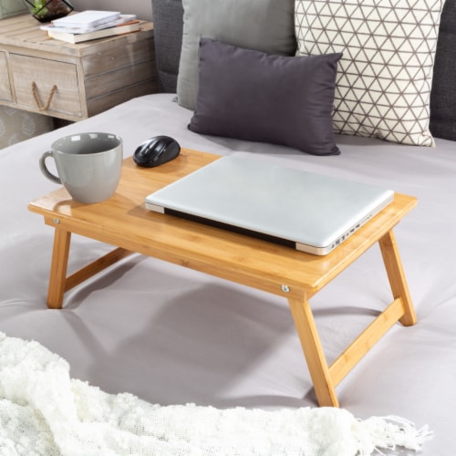 Lavish Home Bamboo Lap Desk With Magnetic Base Adjustable Folding Tray Breakfast In Bed 1 unit King Soopers