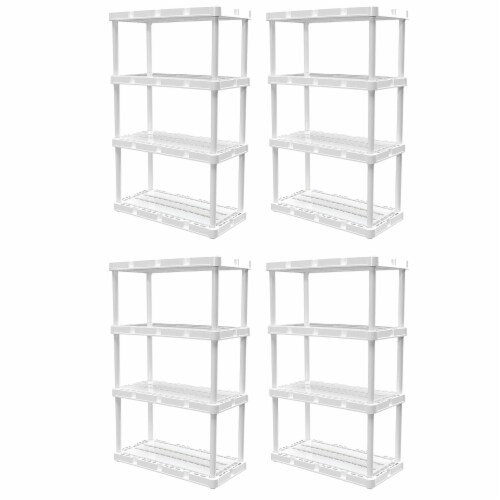 White 4 shelf unit store