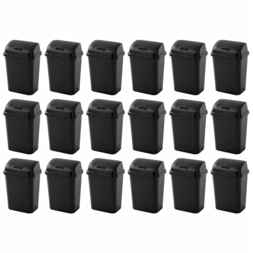 Sterilite 7.8 Gallon SwingTop Kitchen Wastebasket Trash Can Black 18 Pack 18 Piece Fred Meyer
