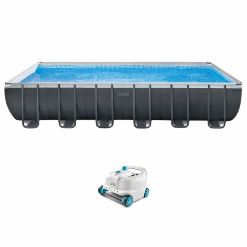 Intex Rectangular Ultra XTR Frame Swimming Pool w/ Pump & Robot Vacuum ... Intex Rectangular Ultra XTR Frame Swimming Pool w/ Pump & Robot Vacuum ...