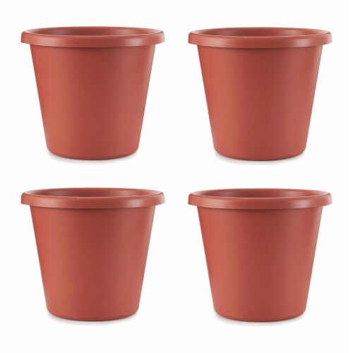 The Hc Companies 20 In Plastic Classic Flower Pot Planter Terra Cotta 4 Pack 4 Piece Kroger