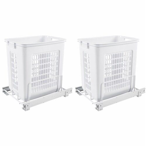 Rev A Shelf 20 Inch Pull Out Large Clothes Hamper White Hprv 1520 S 2 Pack 2 Piece Kroger