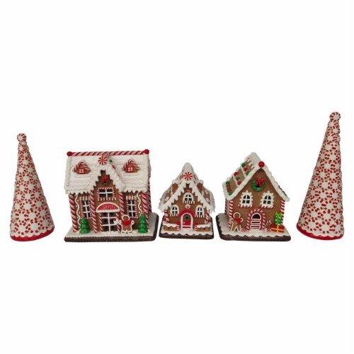 Member's Mark Pre-Lit 5-Piece Gingerbread Village, 1 unit - Fred Meyer Member's Mark Pre-Lit 5-Piece Gingerbread Village, 1 unit - Fred Meyer