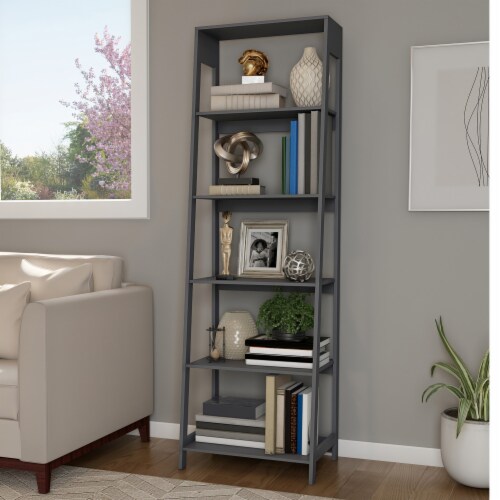 Black ladder bookshelf store