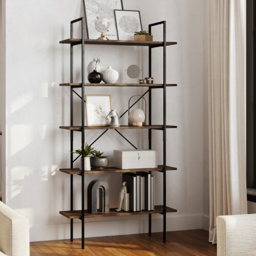 Ladder bookshelf walnut store