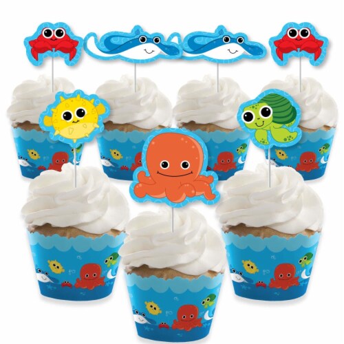 Big Dot Of Happiness Under The Sea Critters Decor Cupcake Wrappers