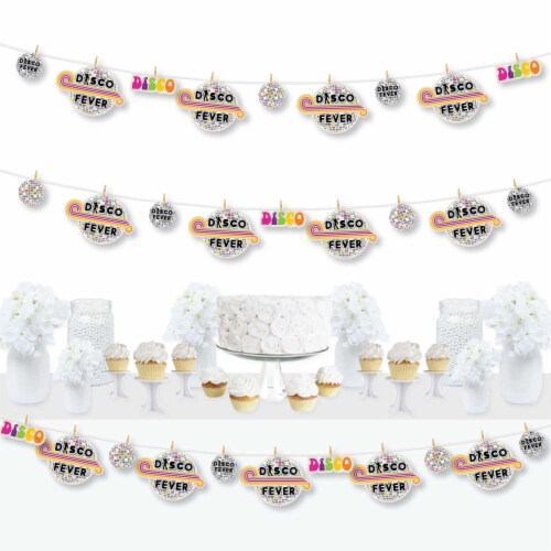 Big Dot Of Happiness 70s Disco 1970s Disco Fever Party Decor Clothespin Garland Banner 44 Pc