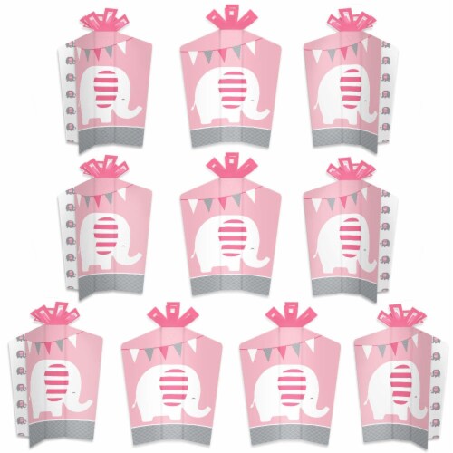 Big Dot Of Happiness Pink Elephant Table Decor Party Fold And Flare