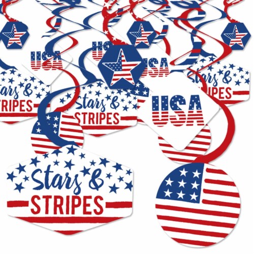 Big Dot Of Happiness Stars And Stripes Usa Patriotic Hanging Decor