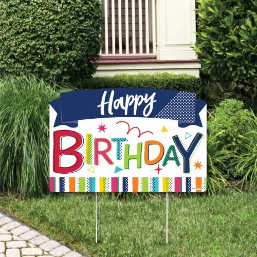 Big Dot Of Happiness Cheerful Happy Birthday Birthday Party Yard Lawn