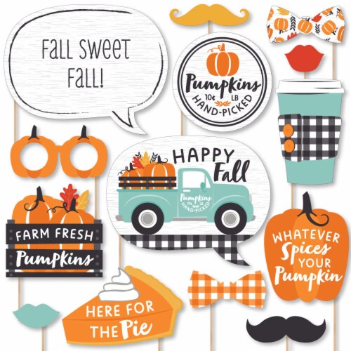 Big Dot of Happiness Happy Fall Truck Harvest Pumpkin Party Photo Booth Props Kit 20 Ct 20 Count Harris Teeter