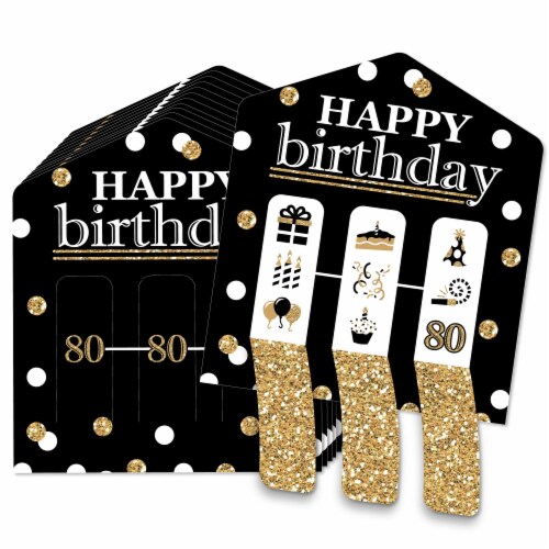 Big Dot Of Happiness Adult 80th Birthday Gold Party Game Cards Pull