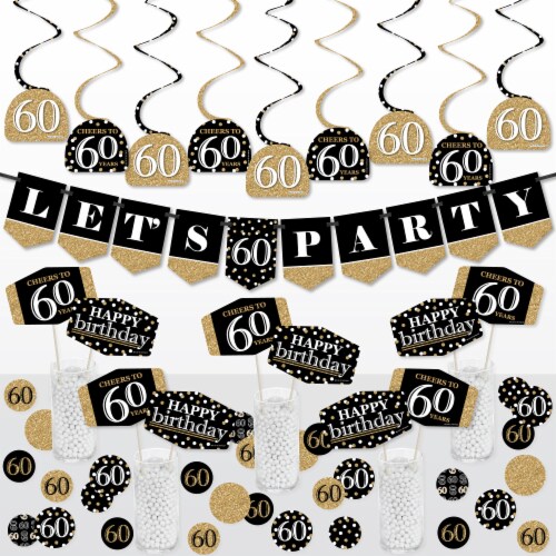 Big Dot Of Happiness Adult 60th Birthday Gold Decor Galore Party