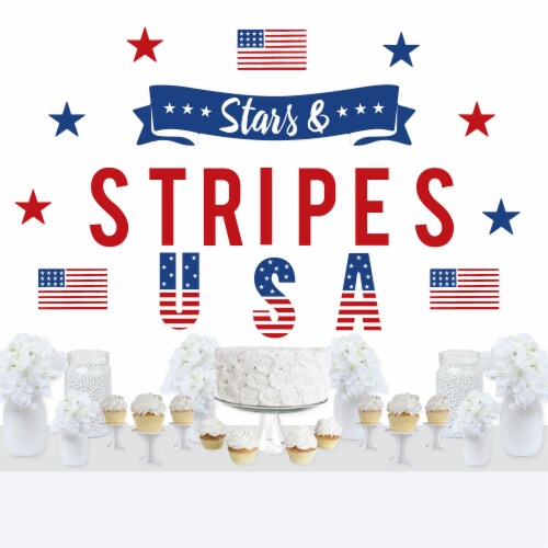 Big Dot Of Happiness Stars And Stripes Peel And Stick Patriotic Party Wall