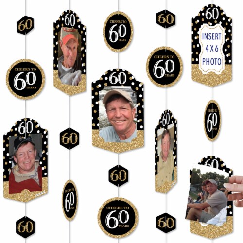 Big Dot Of Happiness Adult 60th Birthday Gold Party Hanging Vertical