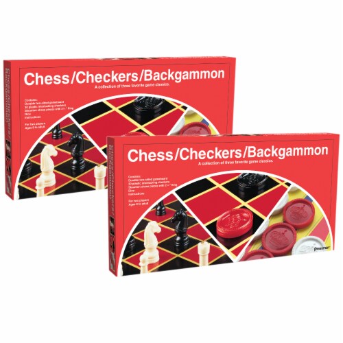 Pressman Chess/Checkers/Backgammon Board Game, Pack of 2, Pack of 2 ... Pressman Chess/Checkers/Backgammon Board Game, Pack of 2, Pack of 2 ...