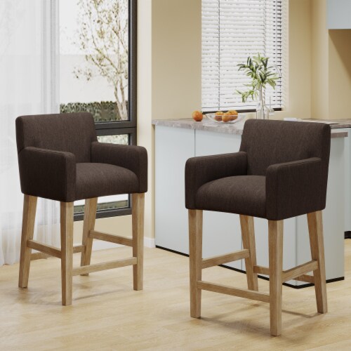 Christopher Knight Home Armga Fabric Upholstered Wood 26 inch Counter Stools Set of 2 2 Kroger