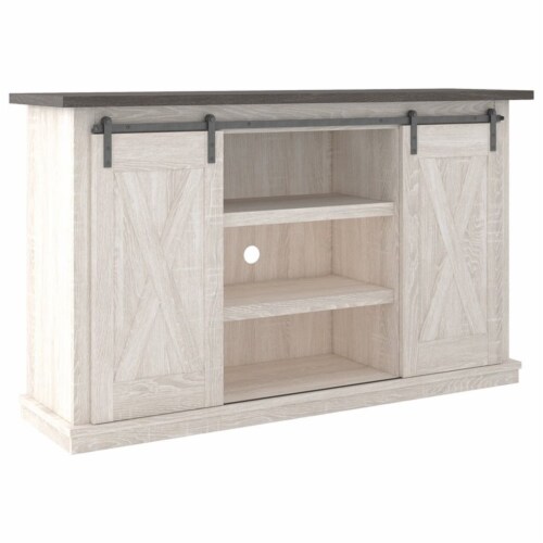 Two tone farmhouse tv stand store