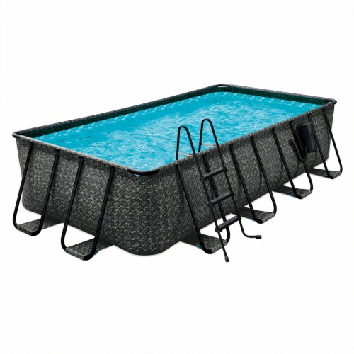 Funsicle 16' x 8' x 42 Oasis Rectangle Outdoor Above Ground Swimming ... Funsicle 16' x 8' x 42 Oasis Rectangle Outdoor Above Ground Swimming ...