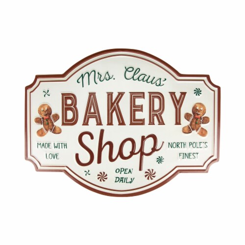 Northlight Gingerbread Mrs Claus Bakery Shop Metal Christmas Wall Sign 18 1 Kroger