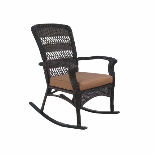 Brown wicker rocker store
