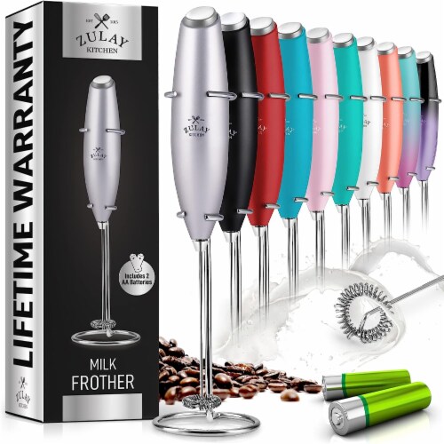 Zulay Kitchen Milk Frother With Batteries Included Silver 1 Frys Food Stores