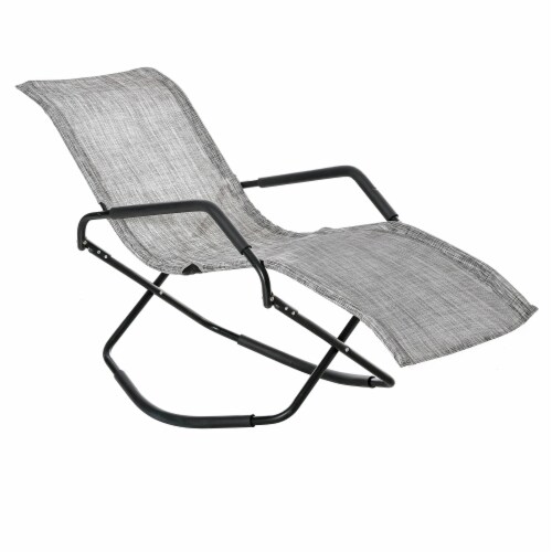 Outdoor Zero Gravity Garden Sun Rocking Folding Chair for Backyard Pool Grey 1 Unit Fred Meyer