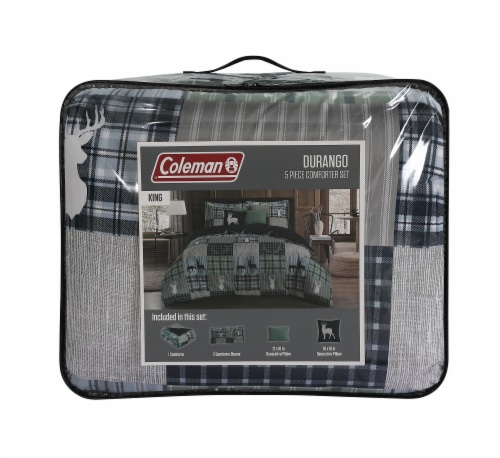 Coleman Patchwork Durango Deer & Plaid Comforter Set - Green, King ... Coleman Patchwork Durango Deer & Plaid Comforter Set - Green, King ...