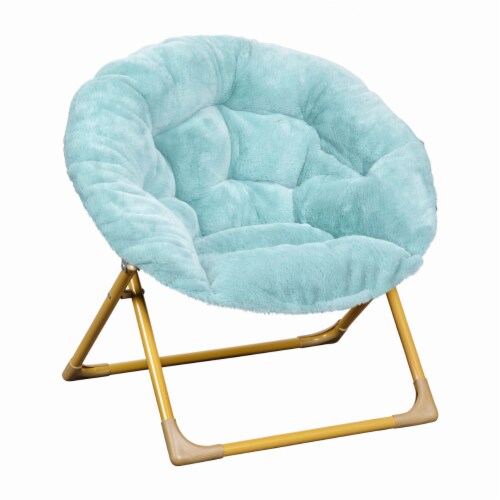 Teal fluffy chair store