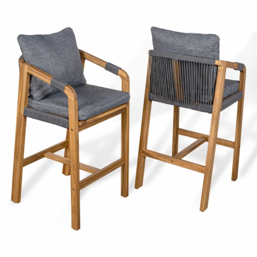 Acacia wood outdoor bar stools store