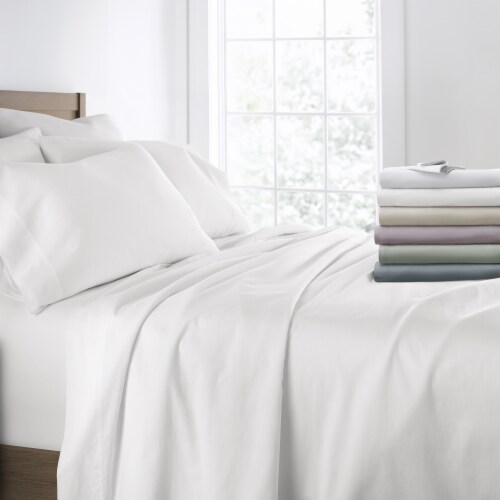 Linen Studio 300 Thread Count Cotton Sheet Set in Essential Colors Queen Mariano s
