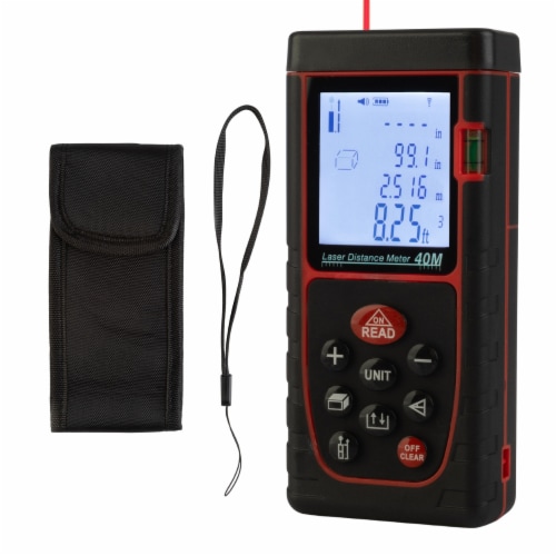 Stalwart Laser Measurement Tool 130Ft Black Red Compact Laser Distance Meter 1 unit Gerbes Super Markets