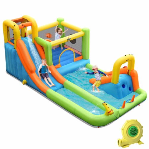 Bounce house with pool store