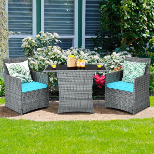 Costway 3pcs rattan set store