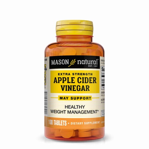 Mason Natural Extra Strength Apple Cider Vinegar - 100 Tablets, 100 ... Mason Natural Extra Strength Apple Cider Vinegar - 100 Tablets, 100 ...