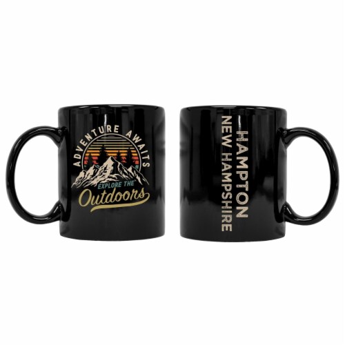 Hampton New Hampshire Souvenir Adventure Awaits 8 Oz Coffee Mug 2 Pack
