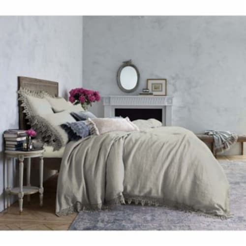 Wamsuttaᵀᴹ Vintage Evelyn Lace Queen Duvet Cover In Grey Violet Queen