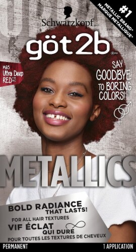Got2b Metallics Permanent Hair Color M65 Deep Red Pack of 8 8 pack Foods Co
