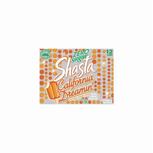Shasta, Zero Sugar California Dreamin Orange Creme Soda (Pack of 48 ... Shasta, Zero Sugar California Dreamin Orange Creme Soda (Pack of 48 ...