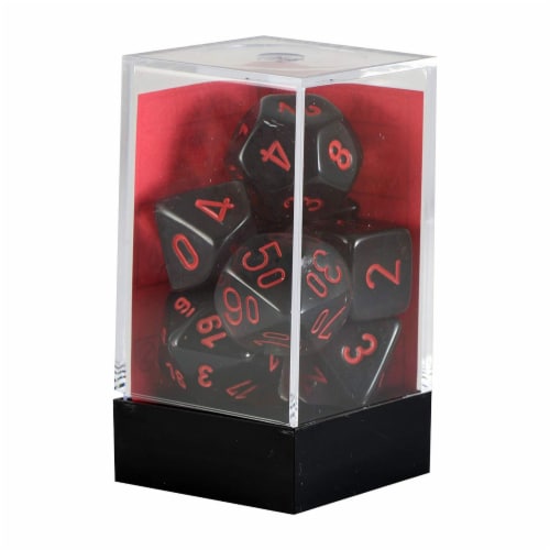 Chessex 7 Set Polyhedral Dice Translucent Smoke Red Chx23088 1 Unit