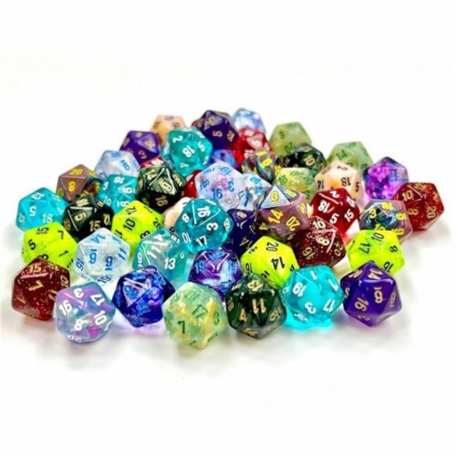 Chessex Chxle917 Mini D20 Bag Dice Assorted Color 50 Piece 1 Harris Teeter