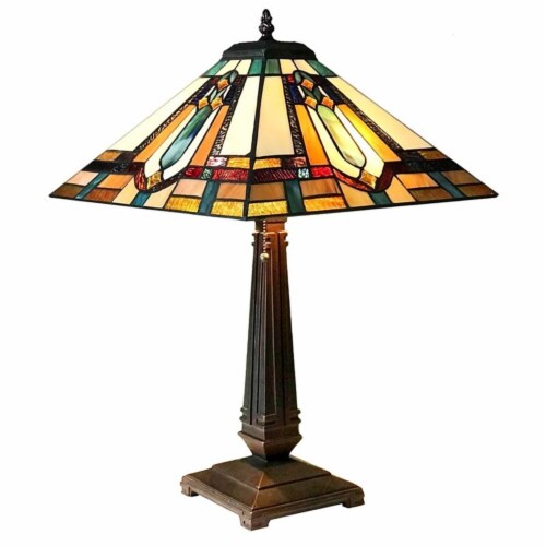 CHLOE Archie Tiffany-Style Mission Stained Glass Table Lamp 24 Height ... CHLOE Archie Tiffany-Style Mission Stained Glass Table Lamp 24 Height ...
