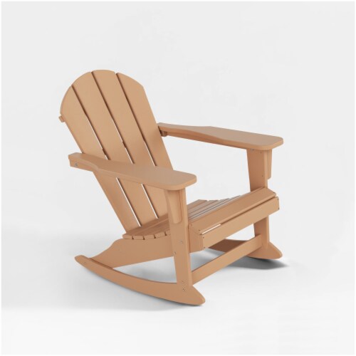 WestinTrends Outdoor Patio Poly Adirondack Rocking Chair Teak 1 Unit Gerbes Super Markets