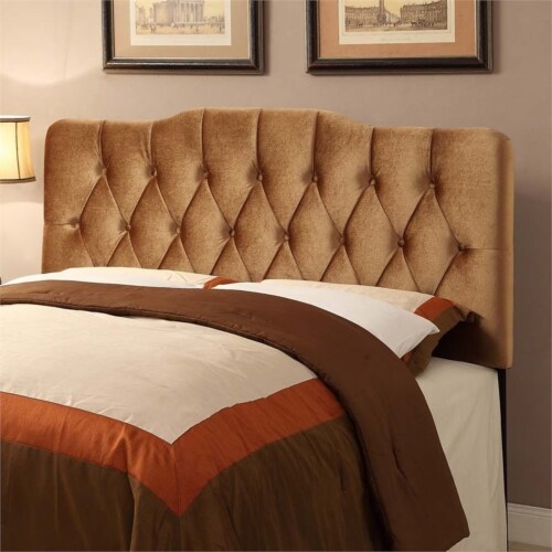 Brown velvet headboard store