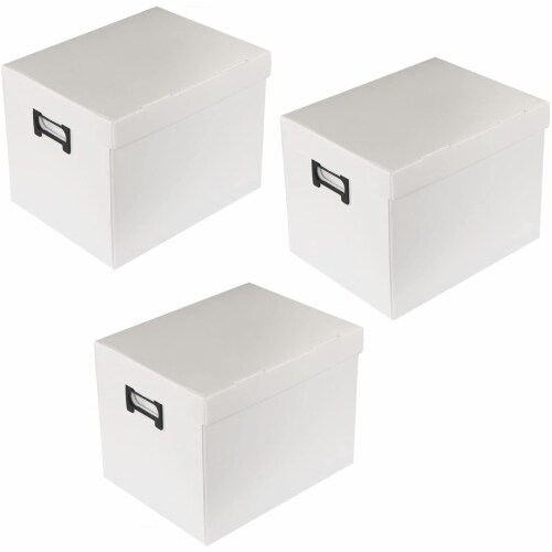 (3 Set) Vaiyer Durable Plastic Filing Storage Organizer Box with Lid ... (3 Set) Vaiyer Durable Plastic Filing Storage Organizer Box with Lid ...