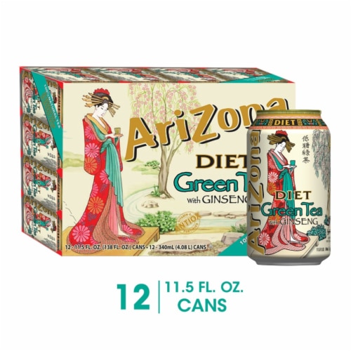 Arizona Ginseng And Honey Diet Green Iced Te 12 Pk 115 Fl Oz Harris