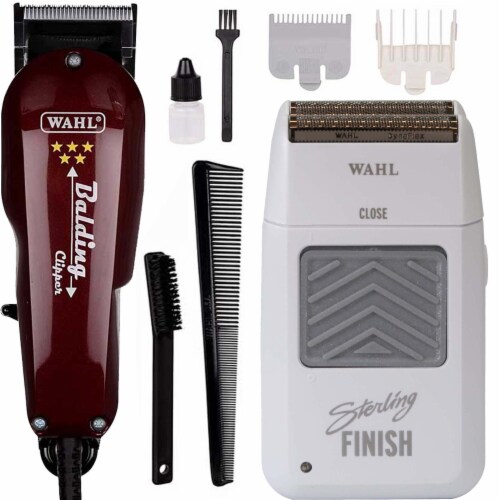 Wahl Sterling Finish Limited Edition Shaver White Wahl 5 Star Balding Clipper 1 Qfc