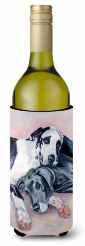 Carolines Treasures 7164literk Black And Harlequin Great Dane Wine