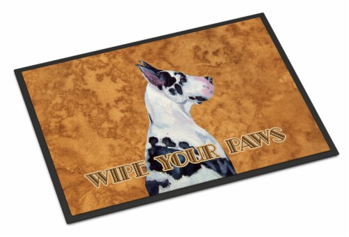 Carolines Treasures Lh9447mat Harlequin Great Dane Wipe Your Paws