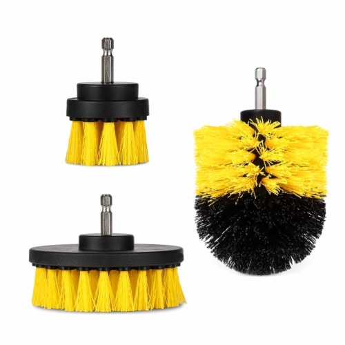 3Pcs Drill Brush Power Scrubber Cleaning Brushes For Heavy Duty Home Use Red Blue Yellow Yel 1 unit Kroger